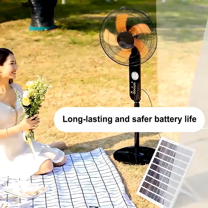 [Free shipping]solar electric fan stand fan USB rechargeable solar fan ...
