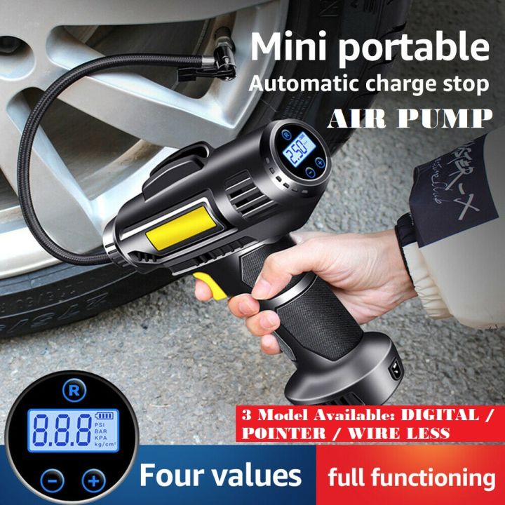 Car Tire Inflator Pump Tire Pressure Air Pump Compressor Tyre Air Pump ...