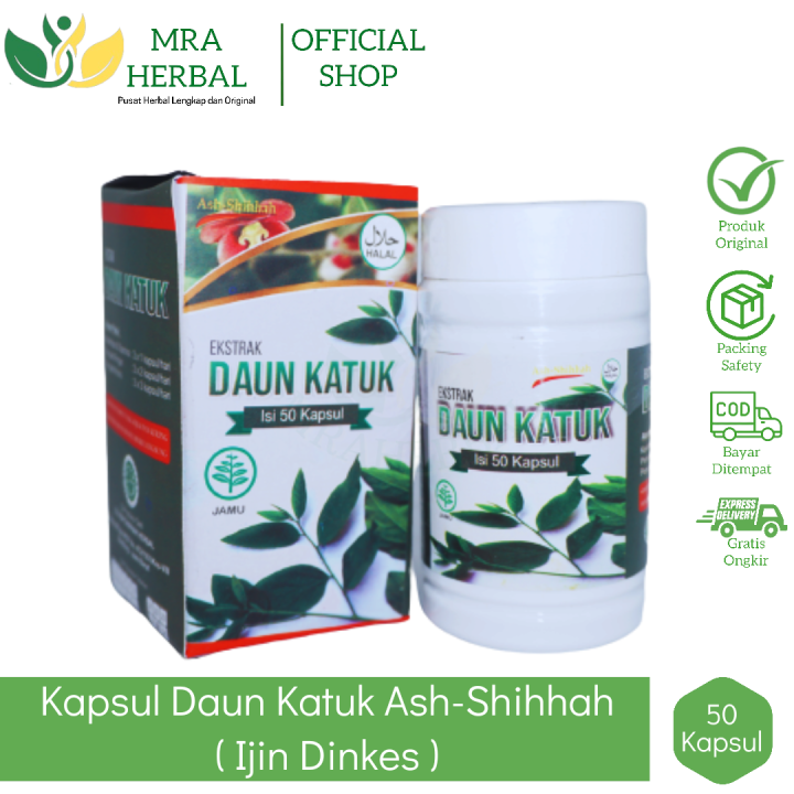 Kapsul Ekstrak Daun Katuk Ash-Shihhah Herbal Melancarkan ASI | Lazada Indonesia