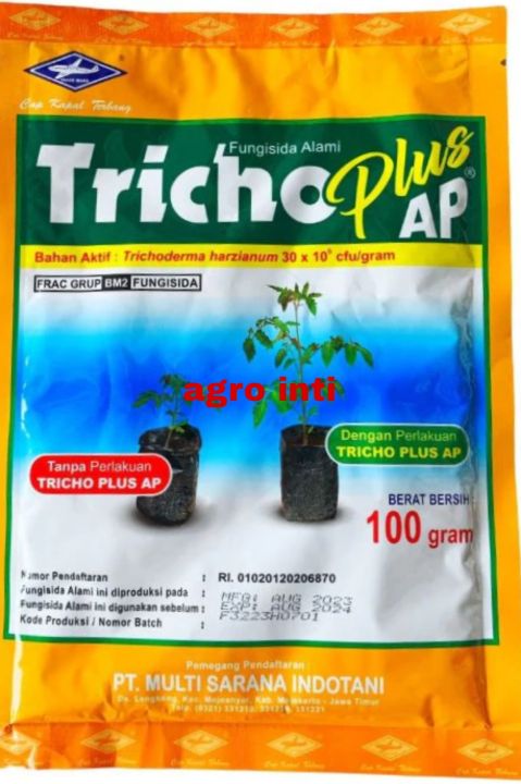 Trichoderma fungisida TRICHO PLUS AP kemasan 100gram cap kapal terbang ...
