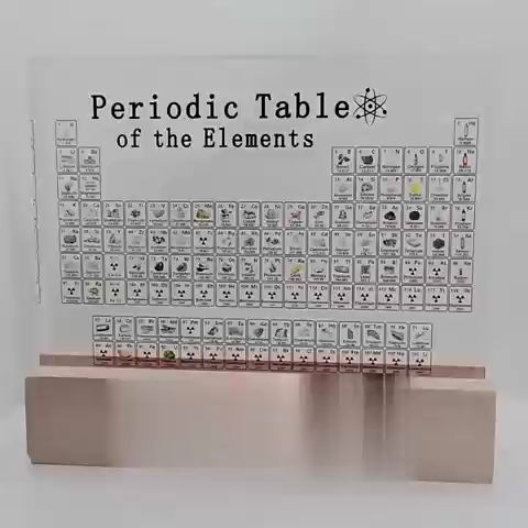 Acrylic Display Periodic Table With Real Elements For Kids School ...