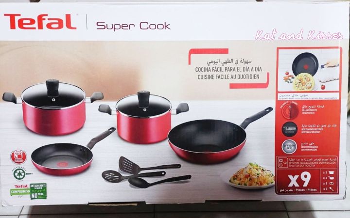Tefal Cookware Set 9pcs | Lazada PH