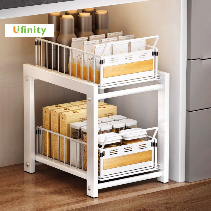Lifinity??ชั้นวางของใต้อ่างล้างจาน ชั้นวางเครื่องปรุงเครื่องเทศ พร้อม ...
