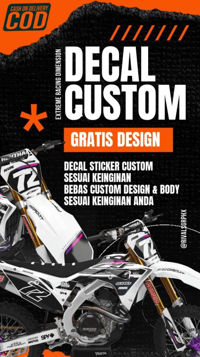 DECAL STICKER CRF 150 CUSTOM DESIGN FULL BODY 19 | Lazada Indonesia