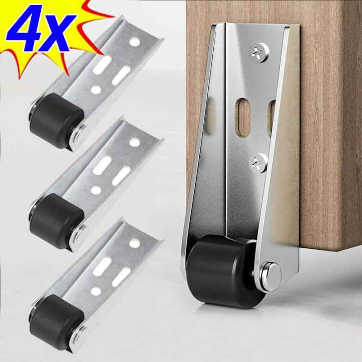 YESPERY 4Pcs Sliding Door Track Pulley Gate Caster Silent Vertical ...