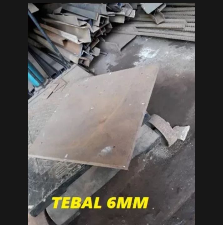 PLAT BESI HITAM POTONG KOTAK/PERSEGI TEBAL 6 MM BERBAGAI UKURAN ...