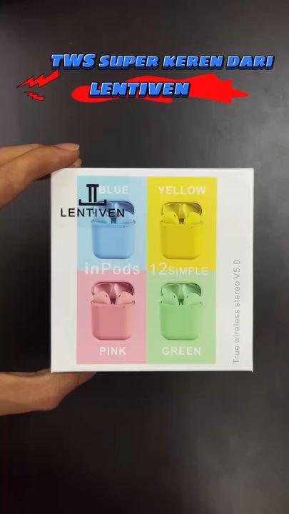 LENTIVEN Headset Bluetooth Earphone Wireless Stereo Bluetooth 5.0 Mini ...