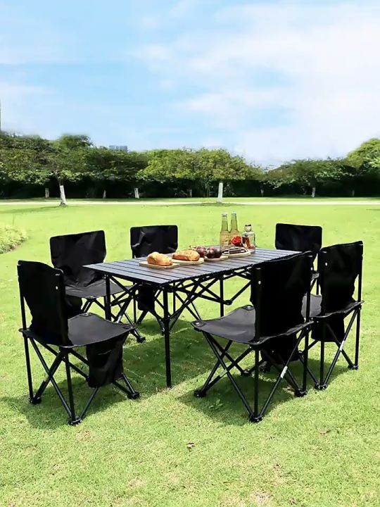 SPEEDS Meja Lipat Kursi Lipat Set Portable Folding Table Chair Meja ...