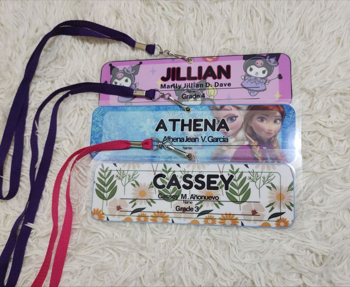 Personalized Name tag with characters Nametag FREE LACE | Lazada PH