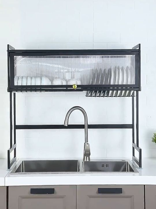 Kitchen Sink Rack Stainless Steel Dish Drainer Rack Multifunction ...