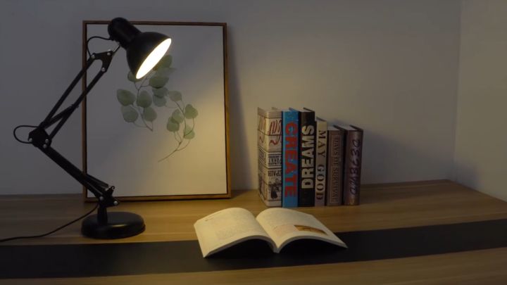 Metal Adjustable Long Swing Arm Work Led Desk Lamp Study Room Table ...