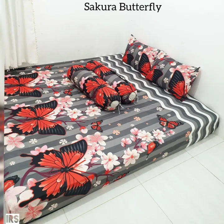 Sprei Homemade Murah SAKURA BUTTERFLY & PINK BUTTERFLY RIBBON & New ...