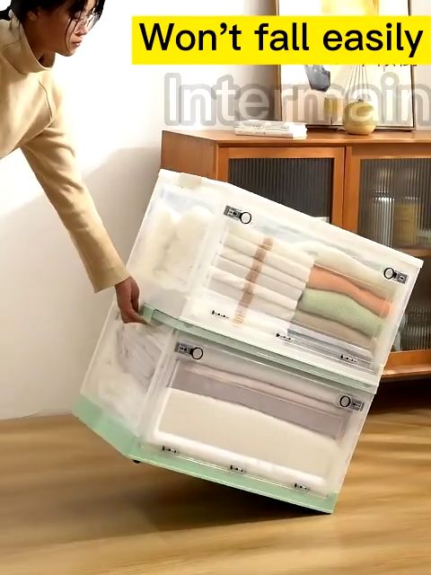 Transparent Foldable Storage Bоx With Lid Large Capacity Display ...
