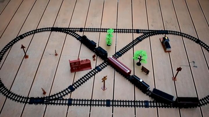 Jojotoy Mainan Anak Kereta Api Rail King Kereta Api Rel Panjang Kereta