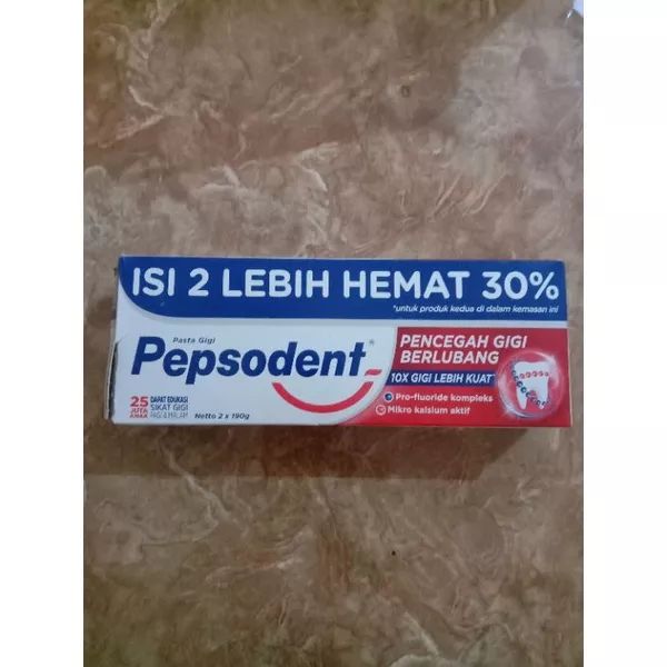 PEPSODENT TOOTHPASTE WHITENING PENCEGAH GIGI BERLUBANG 190gr/ PASTA ...