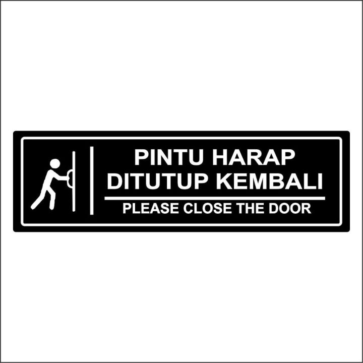 sticker harap tutup pintu kembali | Lazada Indonesia