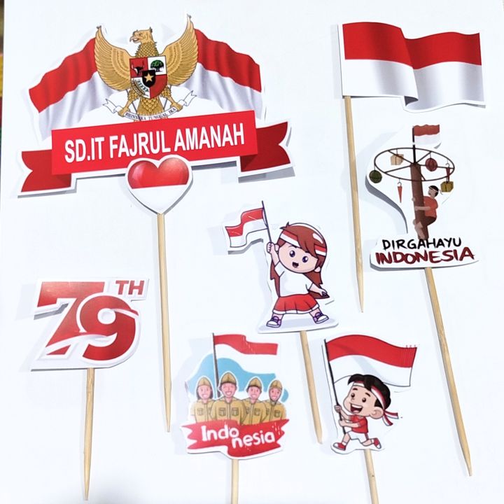 TOPPER KUE / TOPPER TUMPENG / HIASAN HUT RI | Lazada Indonesia