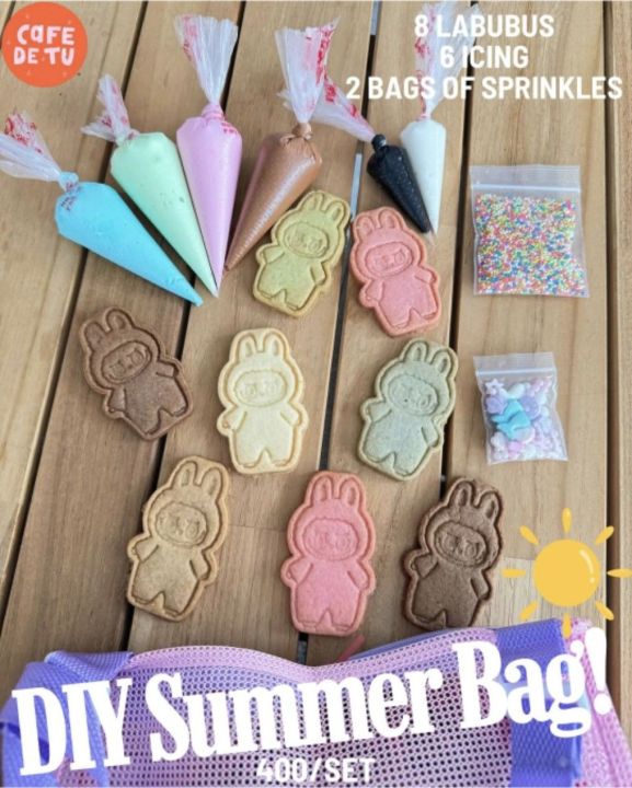 ชูการ์คุกกี้ diy ลาบูบู้ เซ็ท พร้อมกระเป๋า (Sugar cookies diy Labubu ...