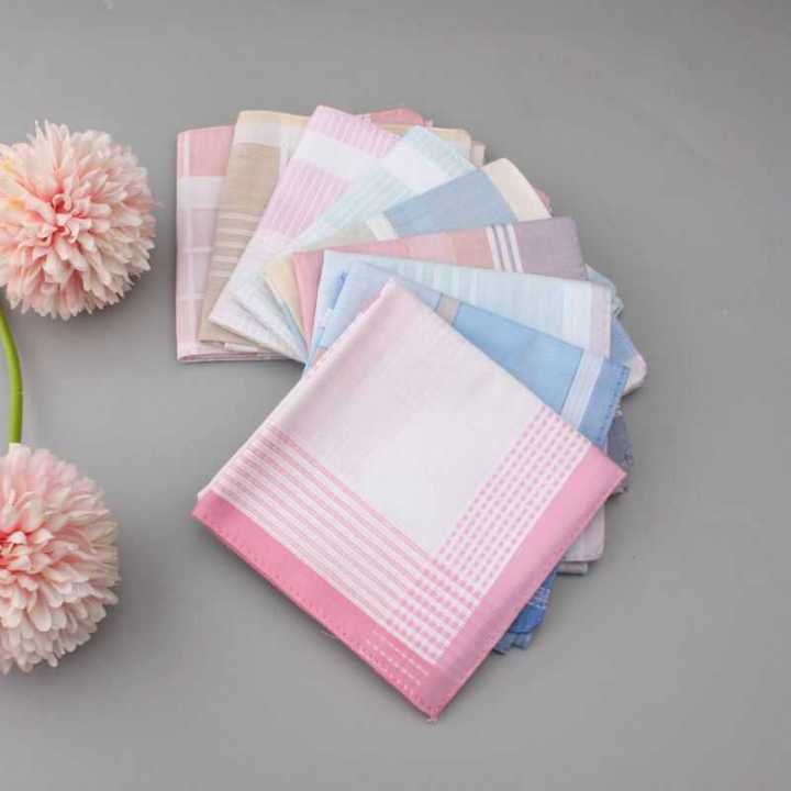 Ladies Small Size Pure Cotton Handkerchief Vintage Thin Soft Absorbent ...