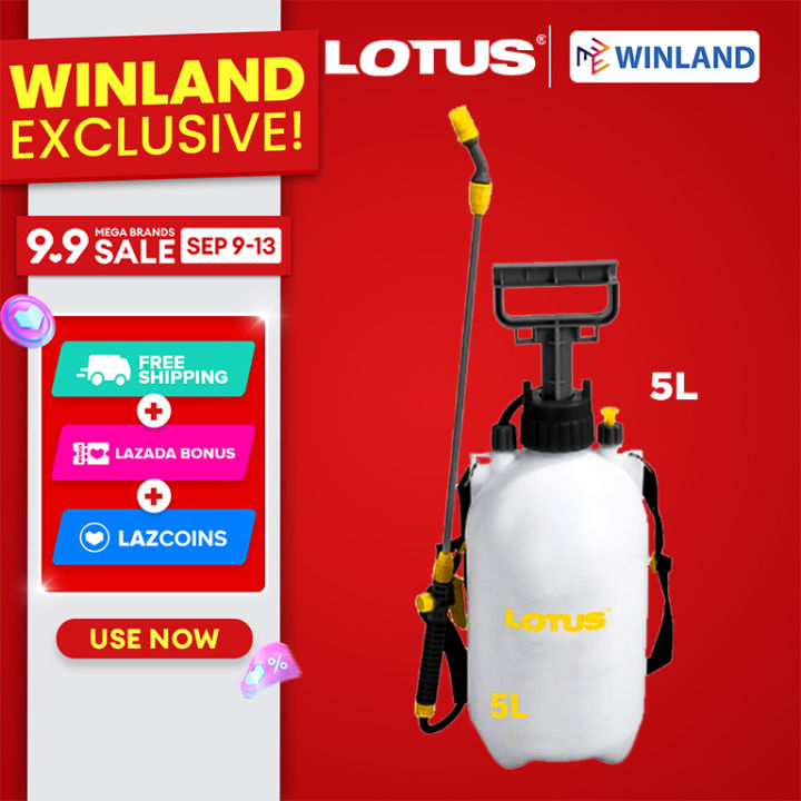 Lotus by Winland 5 Liters Shoulder Hand-Operated Garden Sprayer ...