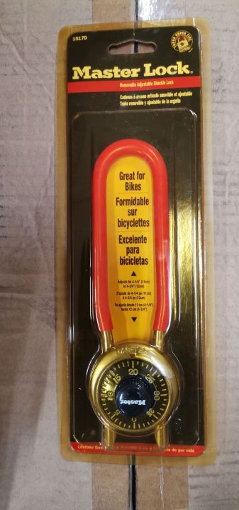 Master Bicycle padlock W/adjustable & Removable Shackle #1517-D | Lazada PH