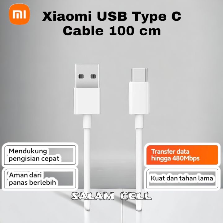 Xiaomi USB-C Cable 100 cm Terintegrasi Kuat dan Tahan Lama Kabel Data ...