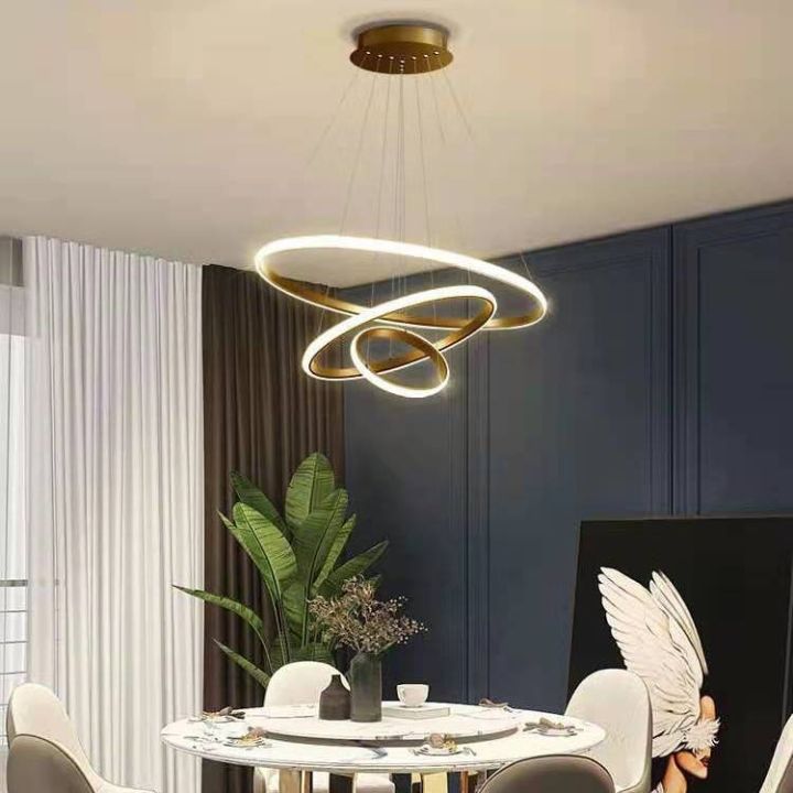 Modern Design 3 Rings Circle Pendant lights With Remote Control Led ...