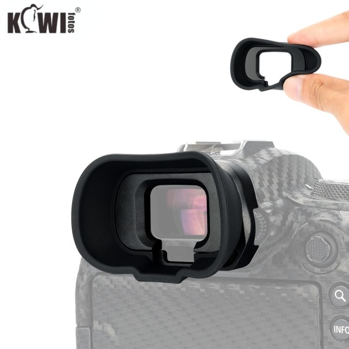 KIWIFOTOS Long Camera Eyecup For Canon EOS R10 R8 R7 R6 R5 R5C RP Cameras, Soft Silicone ...