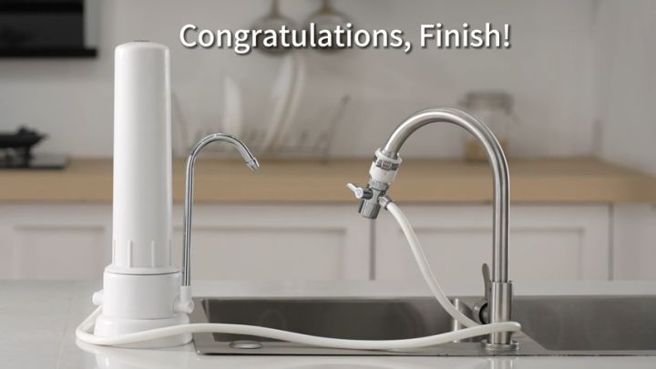 Water Purifier Filter Tabletop Ceramic Ultrafiltration Kitchen 2-Stages ...