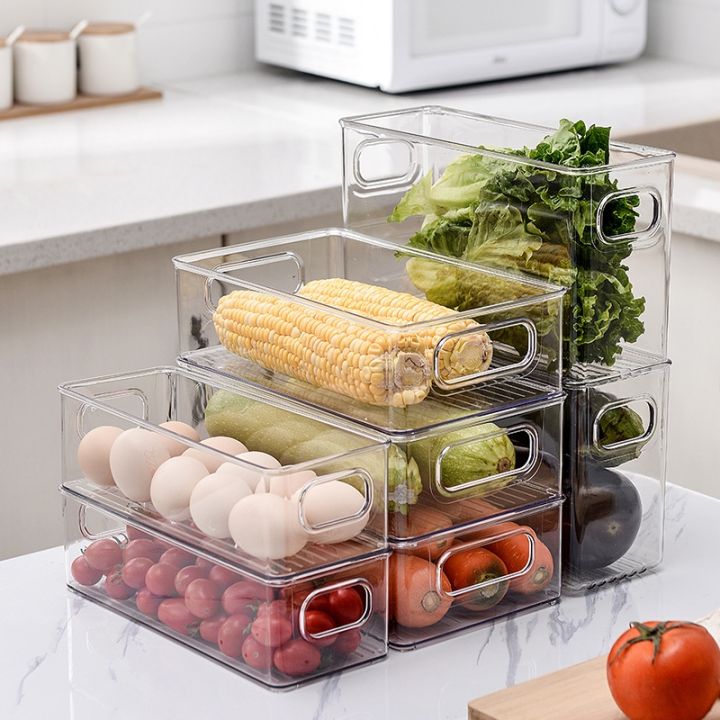 Refrigerator Organizer Bin Stackable Food Fridge Storage Box With ...