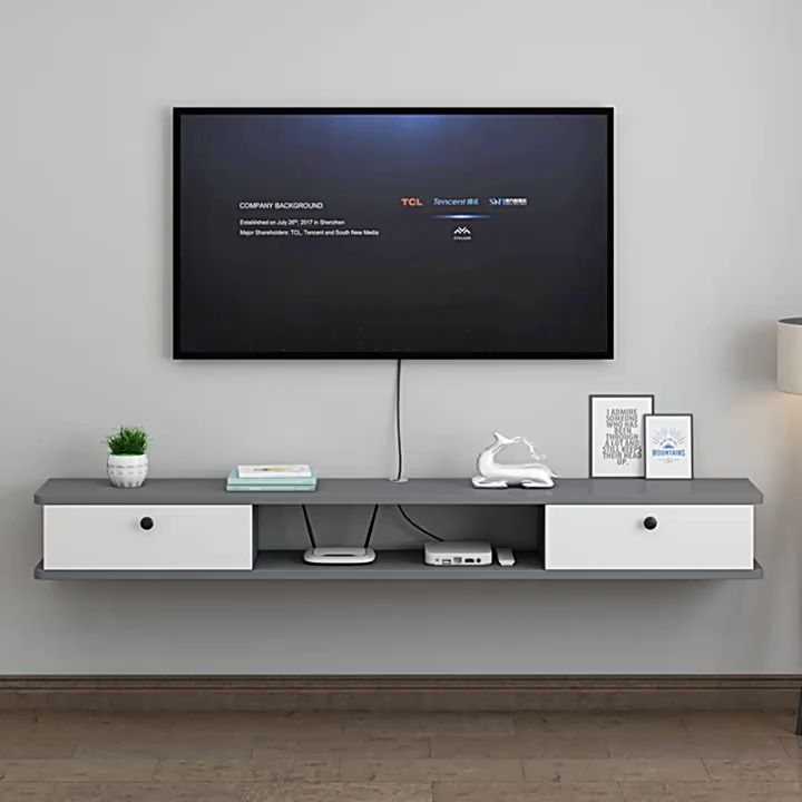 YESLAU European Style TV Storage Rack Wall Mounted Simple TV Cabinet ...