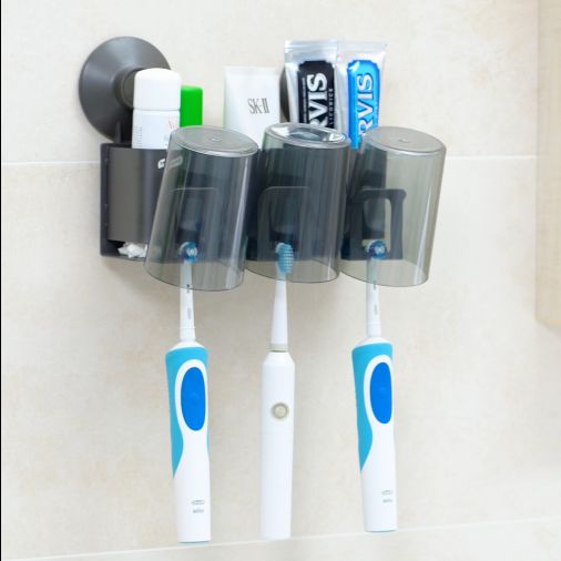 TAILI punch-free toothbrush holder wall-mounted toothpaste squeezer ...
