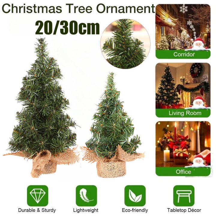 20/30cm Mini Christmas Tree Table Ornament DIY Christmas Window ...