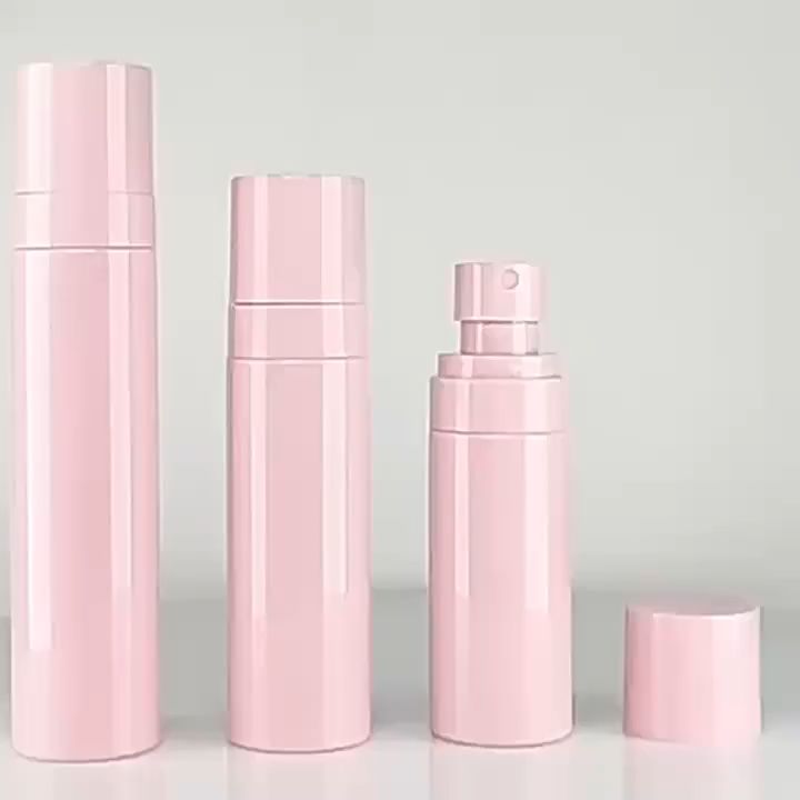 60ml 80ml 100ml Pink PET Plastic Spray Refillable Bottle PP White ...
