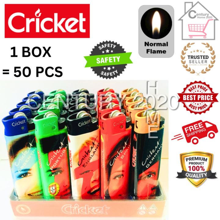 CRICKET Lighter Europe Country Normal Flame Flint Disposable Gas ...