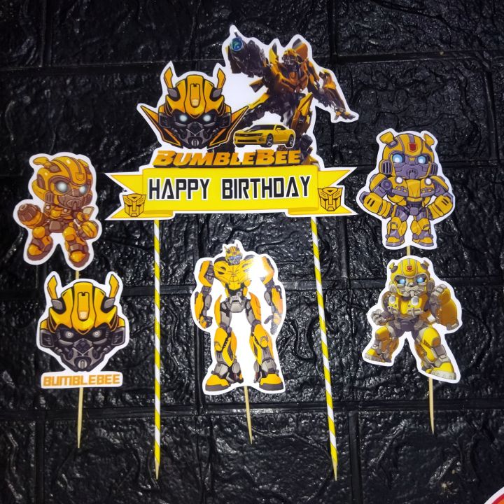 TRANSFORMERS BUMBLEBEE PERSONALIZED CAKE TOPPER SET | Lazada PH