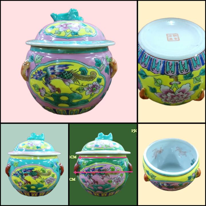 Beautiful Peranakan Nonya Nyonya Hand Painted Varieties Enamel Color ...