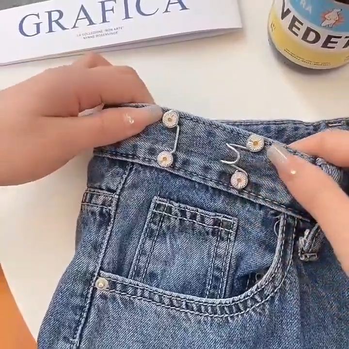 Adjustable Waist Buckle Button Set Nail-free Detachable Big Change ...