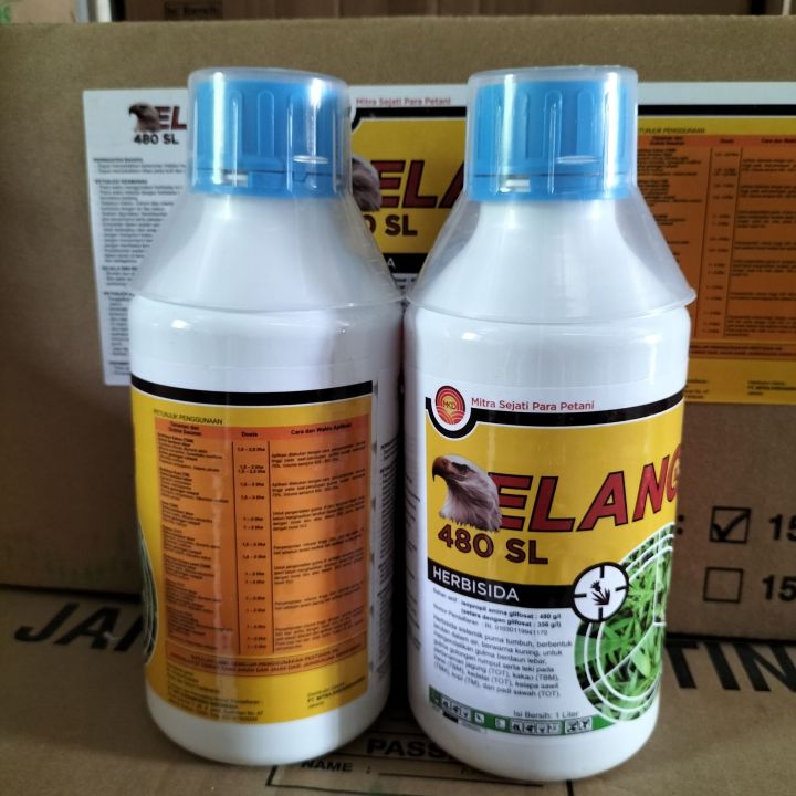 Obat Rumput Herbisida Elang 480 SL 1 Liter Pembasmi Gulma Rumput Tuntas ...