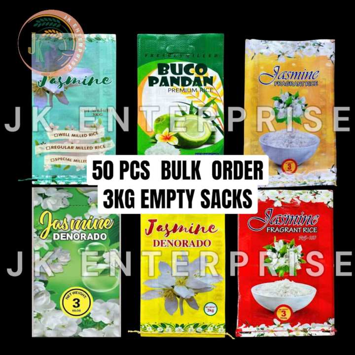 50pcs (2kg/3kg) Double Laminated Sacks with Handle 50pcs New Sacks ...