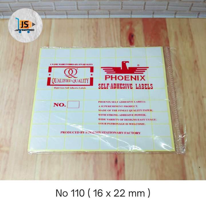 Stiker Label Phoenix No 110 / Label Undangan No 110 / Label Nama No 110 ...