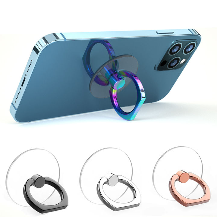 4-Piece Transparent Mobile Phone Fastened Ring Bracket Desktop Stand ...