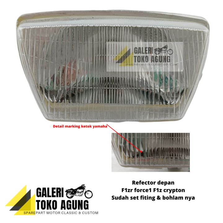 REFEKTOR LAMPU DEPAN YAMAHA F1 f1zr poswan force1 crypton ketok yamaha ...