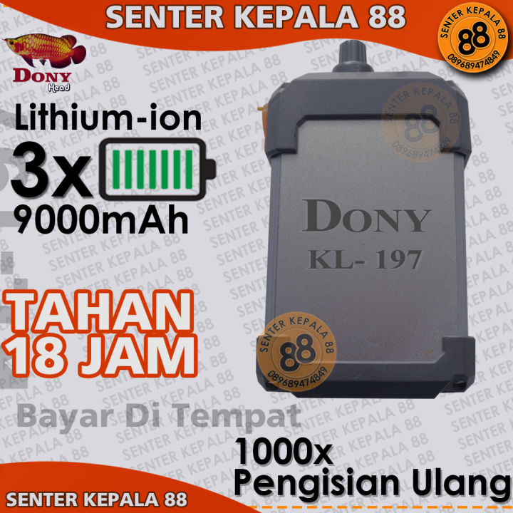 Senter Kepala DONY KL 197 DIMMER TOMBOL PUTAR 20WATT 20W LED SUPER ...