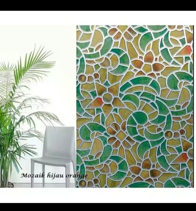 Stiker Kaca Jendela Rumah Motif Abstrak Hijau. abstrak merah. abstrak ...