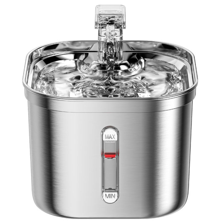 WF120น้ำพุสำหรับสัตว์เลี้ยงสแตนเลสเซ็นเซอร์อัจฉริยะ2.2L แมวและที่ให้น้ำ ...