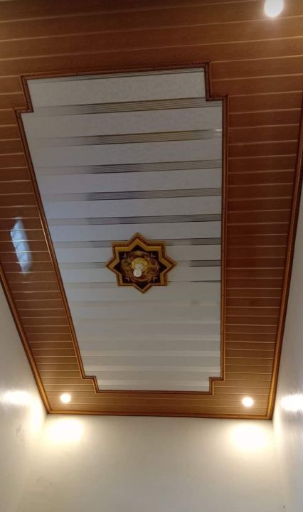papan plafon PVC 4meter 1dus isi 15 lembar 1 warna dan motif hanya beda ...