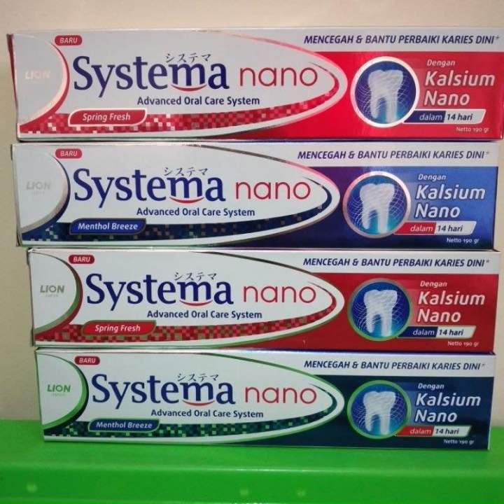 Systema Nano Menthol Breeze Spring Fresh 190 gr - Pasta Gigi Dewasa ...