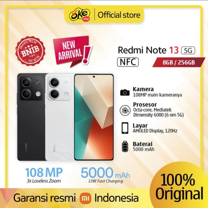 Xiaomi Redmi Note 13 4G | 5G 8/256GB Garansi Resmi | Lazada Indonesia