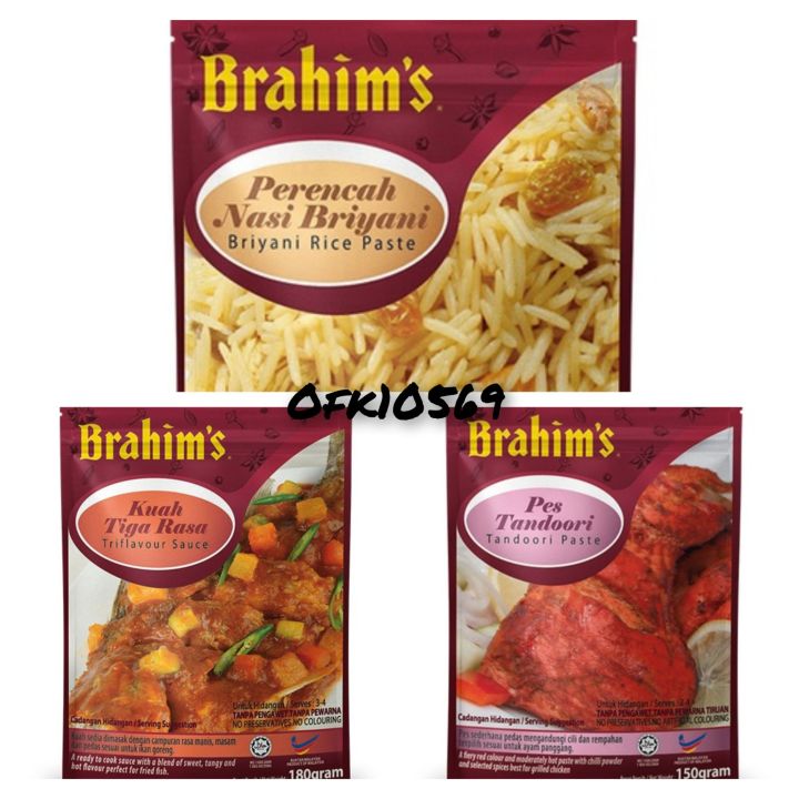 Brahim's Perencah Nasi Briyani / Pes Tandoori / Kuah Tiga Rasa/ Nasi ...